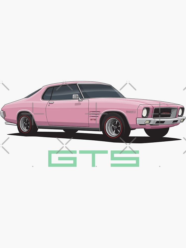"HQ GTS Monaro - Pink" Sticker for Sale by mtsalaa | Redbubble