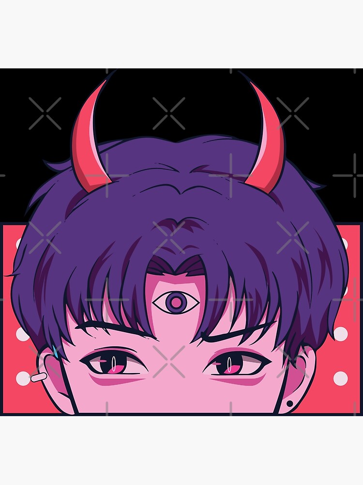 "Anime Style Third Eye Demon Lord Peeking" Poster for Sale by ...