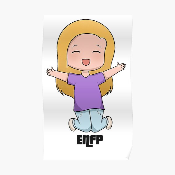 "Chibi ENFP" Poster for Sale by mbtimes | Redbubble
