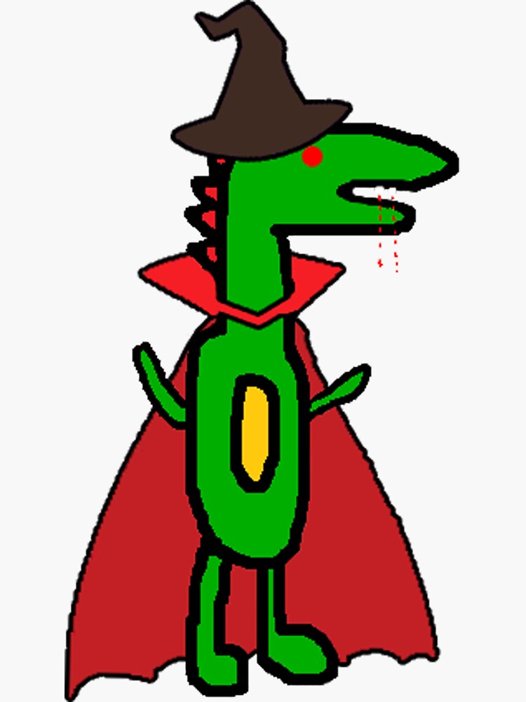 "Spooky Terrence the Dinosaur" Sticker by DinoTerrence | Redbubble