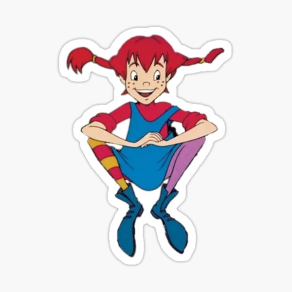 "Pippi Longstocking " Sticker for Sale by bestseller213 | Redbubble