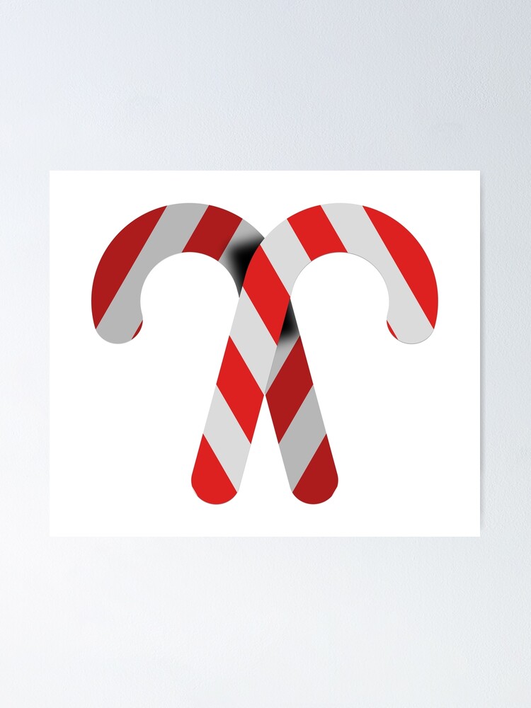 "Candy Cane Crossed Vector" Poster for Sale by AlexMancic | Redbubble