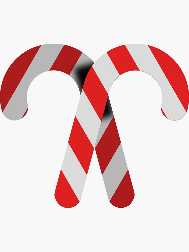 "Candy Cane Crossed Vector" Sticker for Sale by AlexMancic | Redbubble