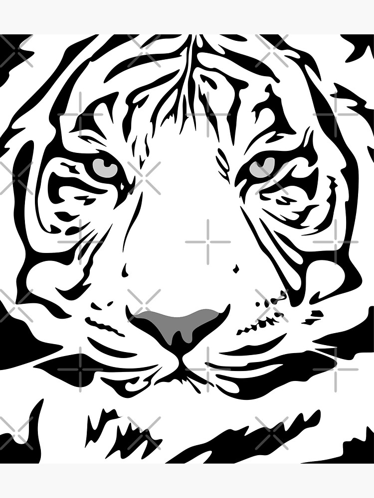 "White Tiger Face Print " Sticker for Sale by WeGotThat | Redbubble