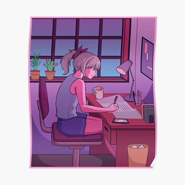 Póster «Lindas chicas anime estudiando» de Yassou-Shop | Redbubble