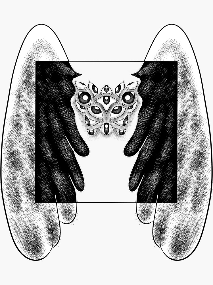 "Biblical Angel - Negative Space" Sticker by Angelic-Angst | Redbubble