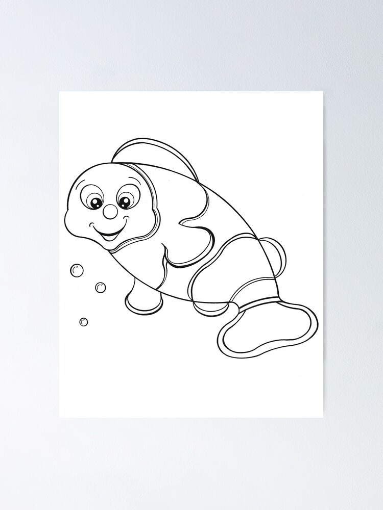 Póster «Colorea tu propio pez payaso» de GrandpaH | Redbubble