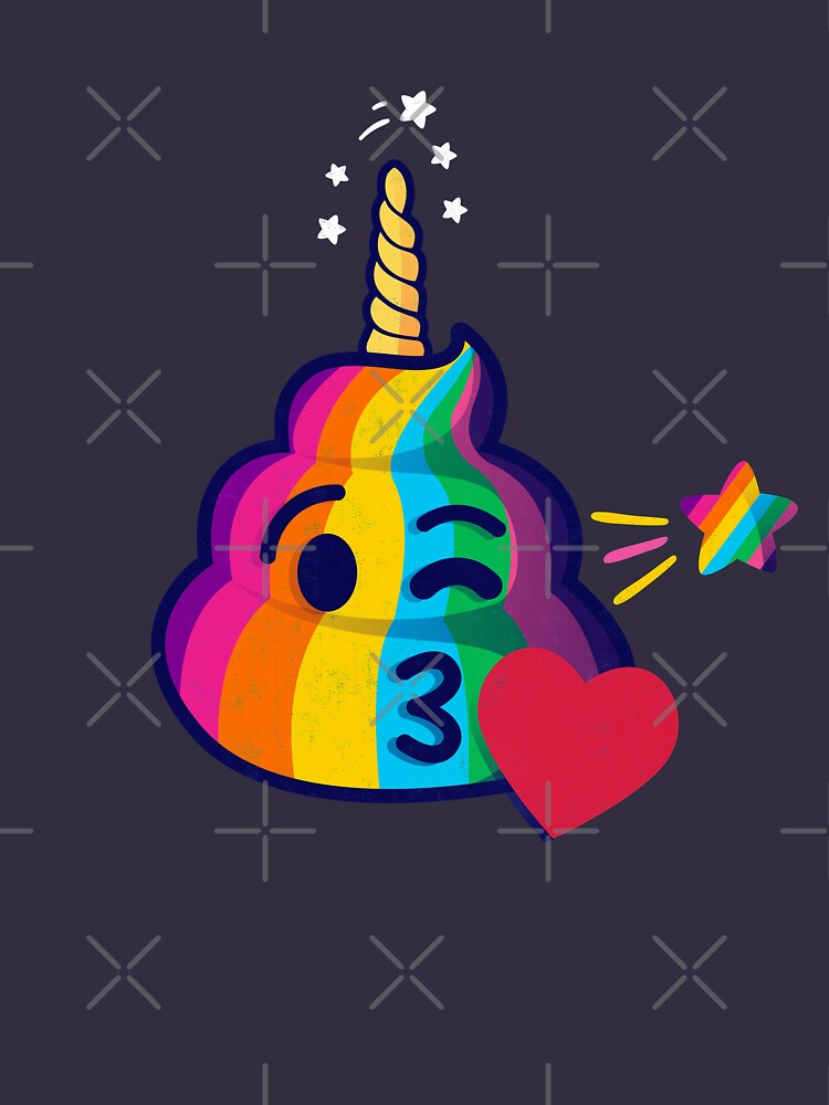 "Cute & Magical Rainbow Unicorn Poop Emoji - Birthday Gift" T-shirt for ...