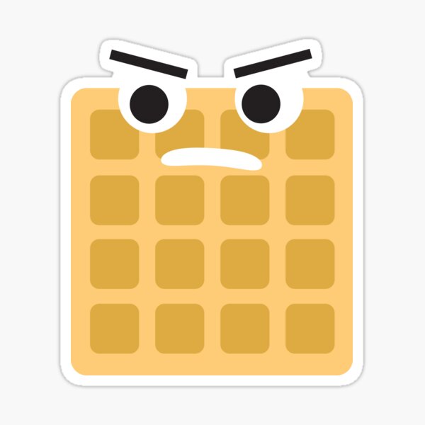 "Cute Angry Waffle" Sticker for Sale by wickedbadart | Redbubble