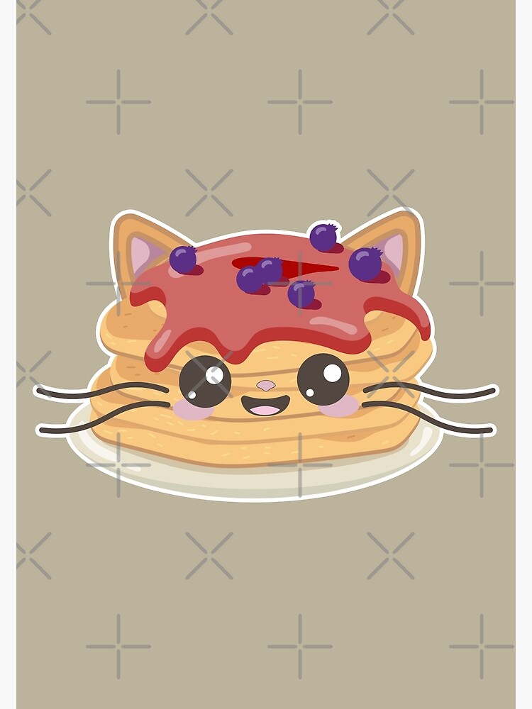 "Pancake Cat / Cute Kawaii Pancake Cat meme" Poster for Sale by ...