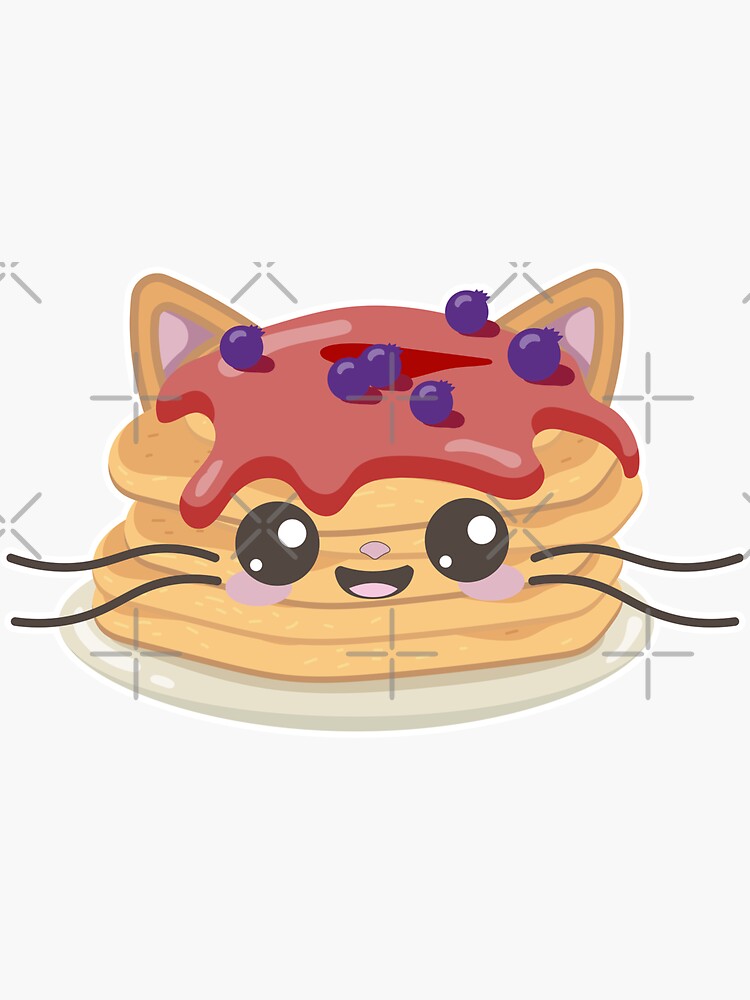 Pegatina «Pancake Cat / Cute Kawaii Pancake Cat meme» de CoolSkin ...