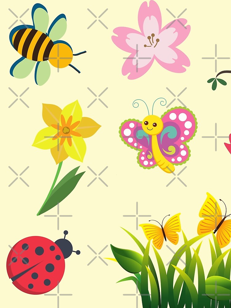"Welcome Spring Sticker Pack" Poster for Sale by GoldfishEast | Redbubble