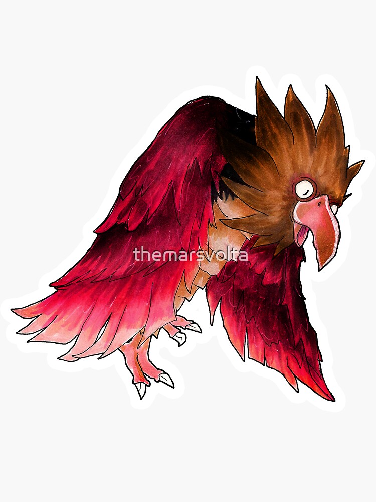 "Aggressive bird" Sticker for Sale by themarsvolta | Redbubble