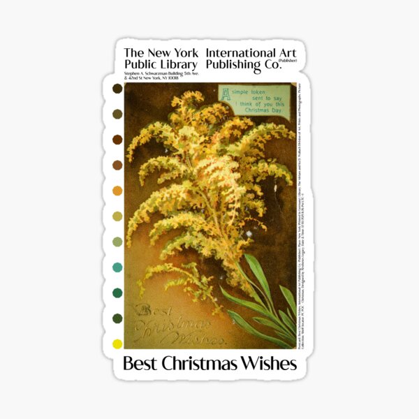 "Old Vintage Christmas Goldenrod Romantic Whimsical Retro Greeting Folk ...
