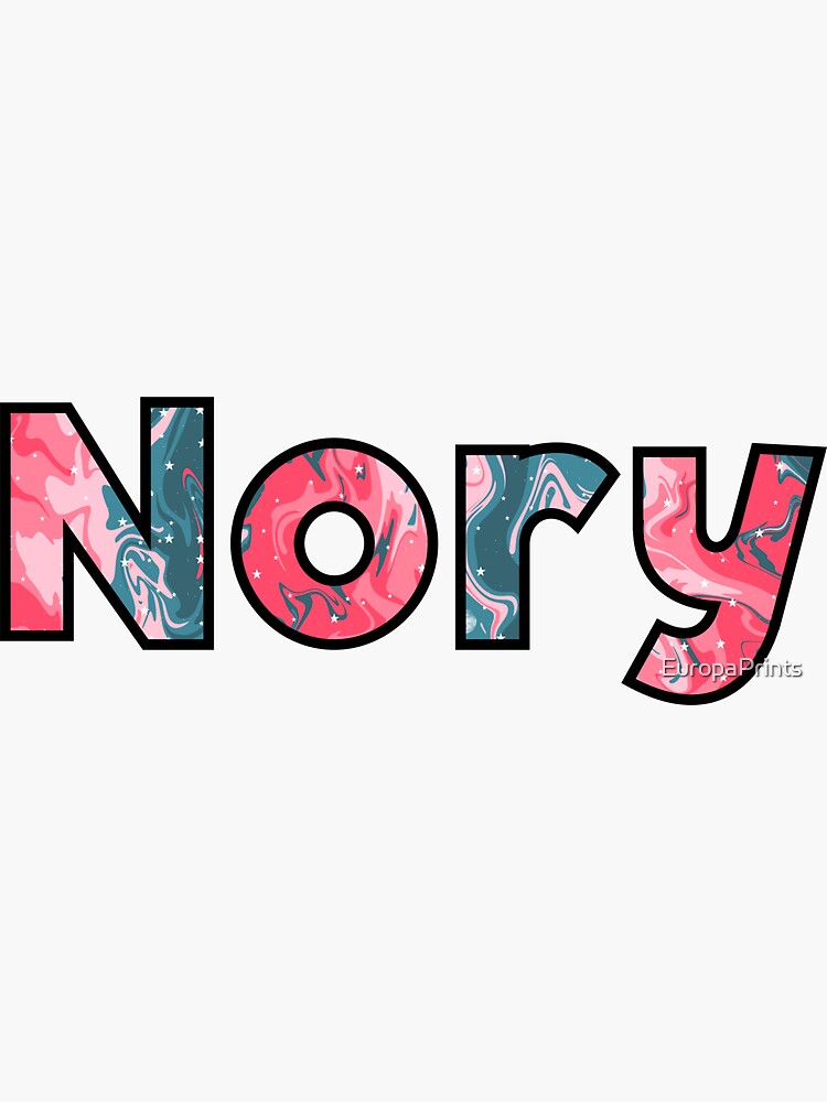 "Nory Custom Name " Sticker by EuropaPrints | Redbubble