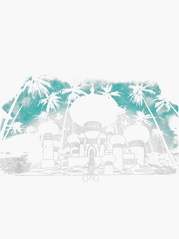 "Aladdin Arabian Nights Castle Silhouette" Sticker for Sale by ...