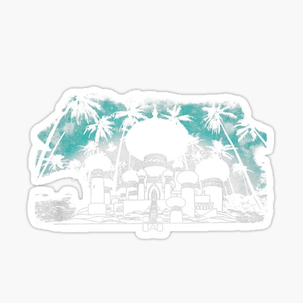 "Aladdin Arabian Nights Castle Silhouette" Sticker for Sale by ...