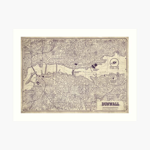 "Map of Dunwall" Art Print for Sale by mistursuperstar | Redbubble