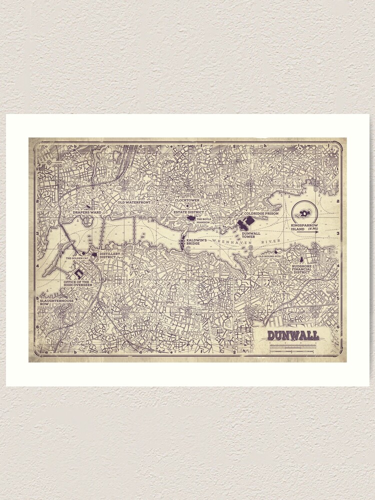 "Map of Dunwall" Art Print for Sale by mistursuperstar | Redbubble