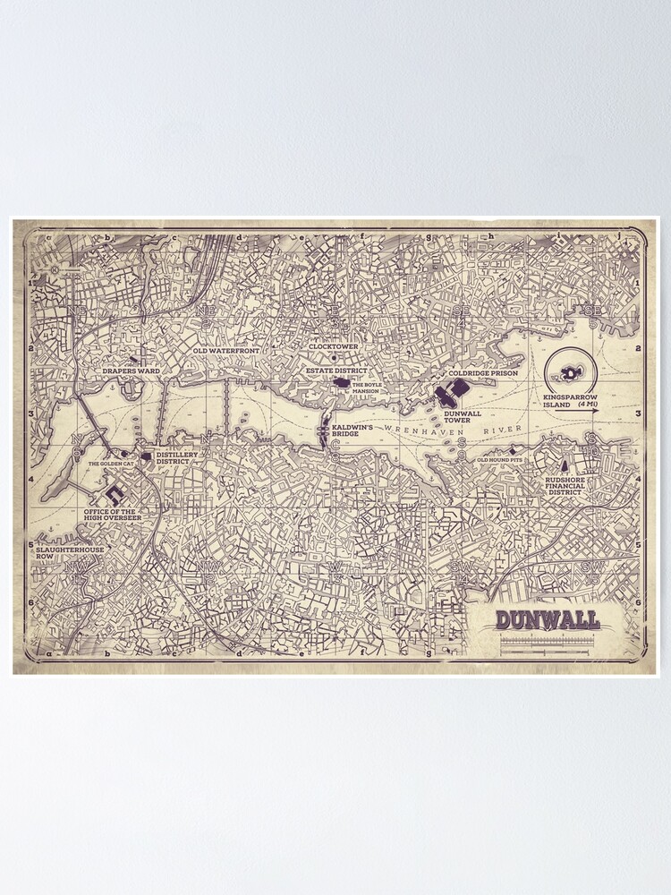 "Map of Dunwall" Poster for Sale by mistursuperstar | Redbubble