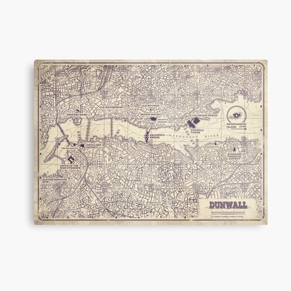 "Map of Dunwall" Metal Print for Sale by mistursuperstar | Redbubble