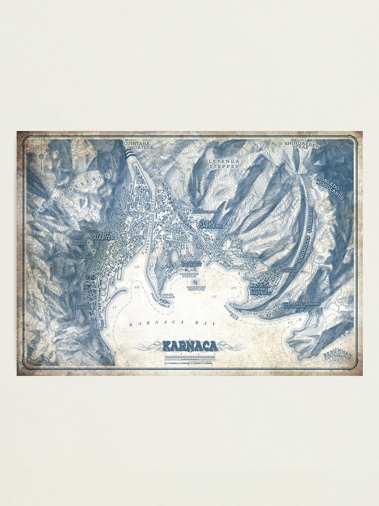 "Map of Karnaca" Photographic Print for Sale by mistursuperstar | Redbubble