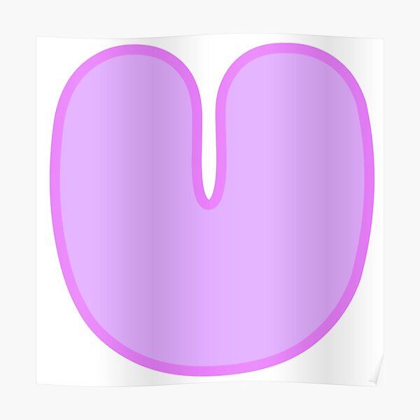 Póster «Alfabeto de letra U rosa» de Aileenl07 | Redbubble