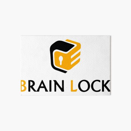 "Brain Lock logo orange and black" Art Board Print by Brain-Lock ...
