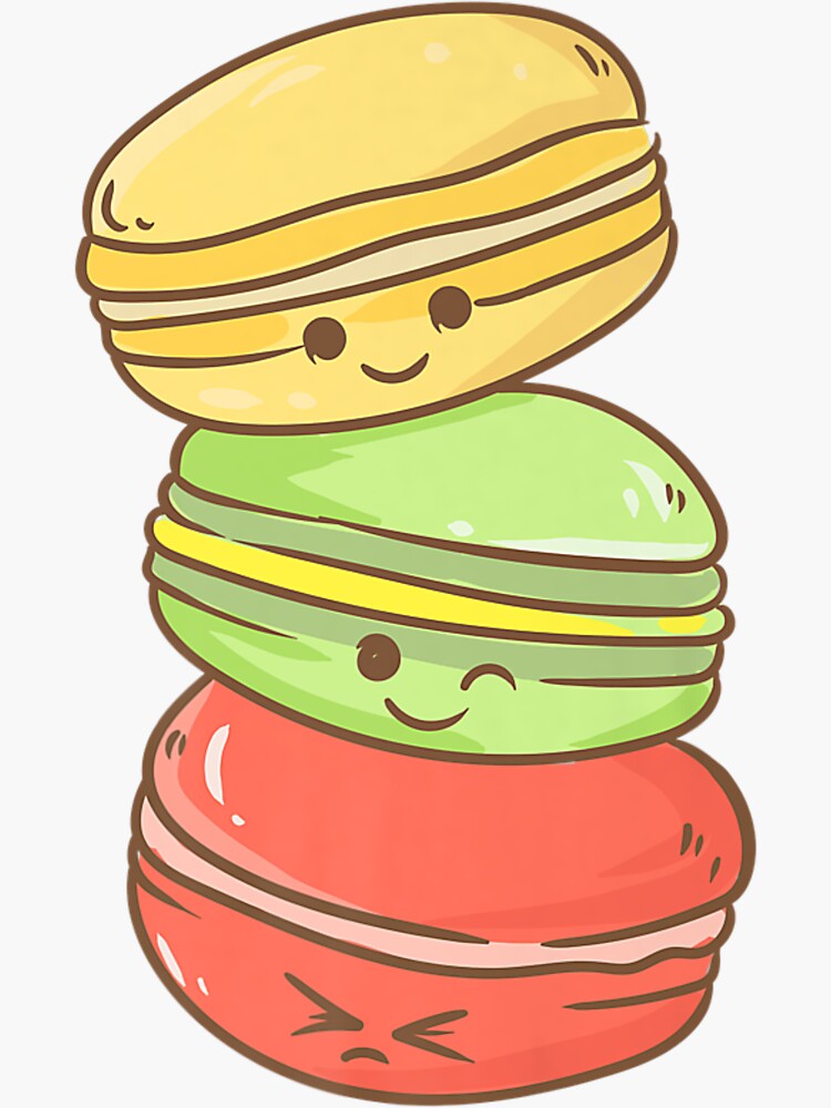 "Macaroon Cute Kawaii Anime Aesthetic Japanese Grey Premium" Sticker by ...