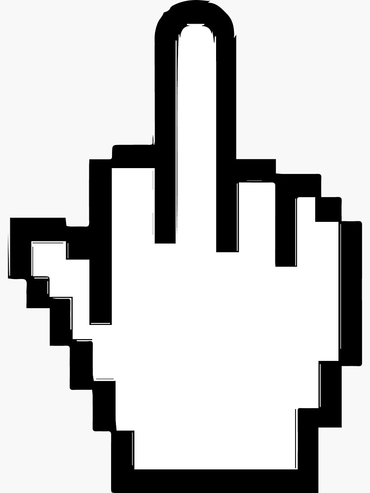 "Middle Finger Cursur Windows 98 Mouse" Sticker for Sale by ImZachV ...