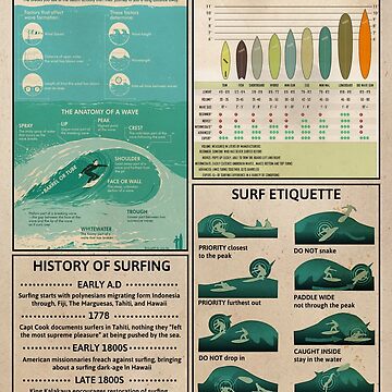 "Surfing Knowledge " Poster for Sale by Marcogattostore | Redbubble