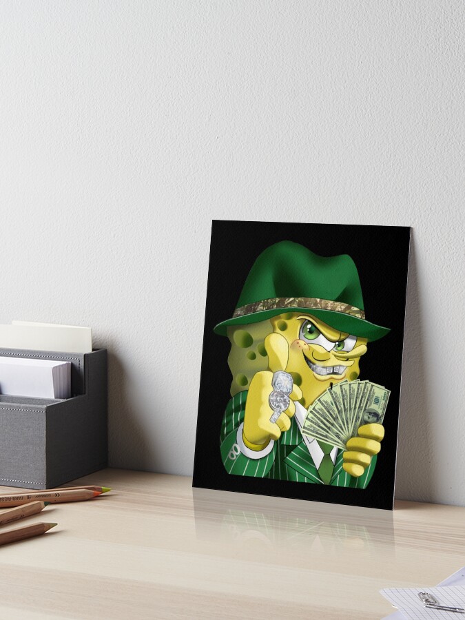"Funny Movie Gangster Spongebob Meme Shirt" Art Board Print for Sale by ...