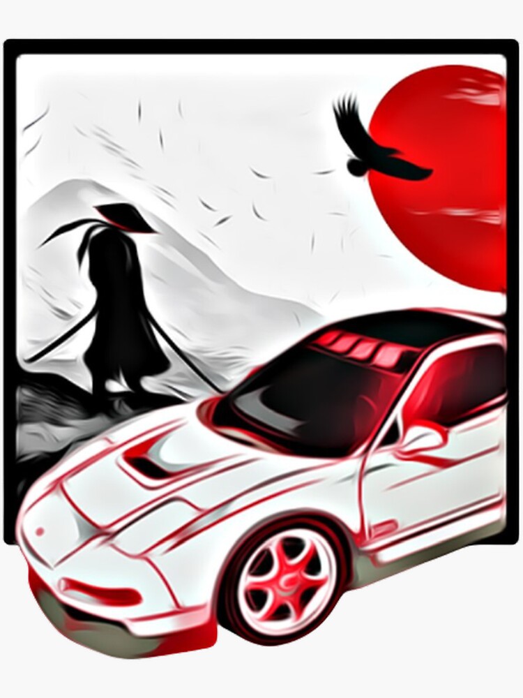 "NSX Red Sun" Sticker for Sale by XLR8- | Redbubble