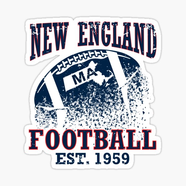 "NEW ENGLAND FOOTBALL Vintage" Sticker for Sale by Poloy | Redbubble