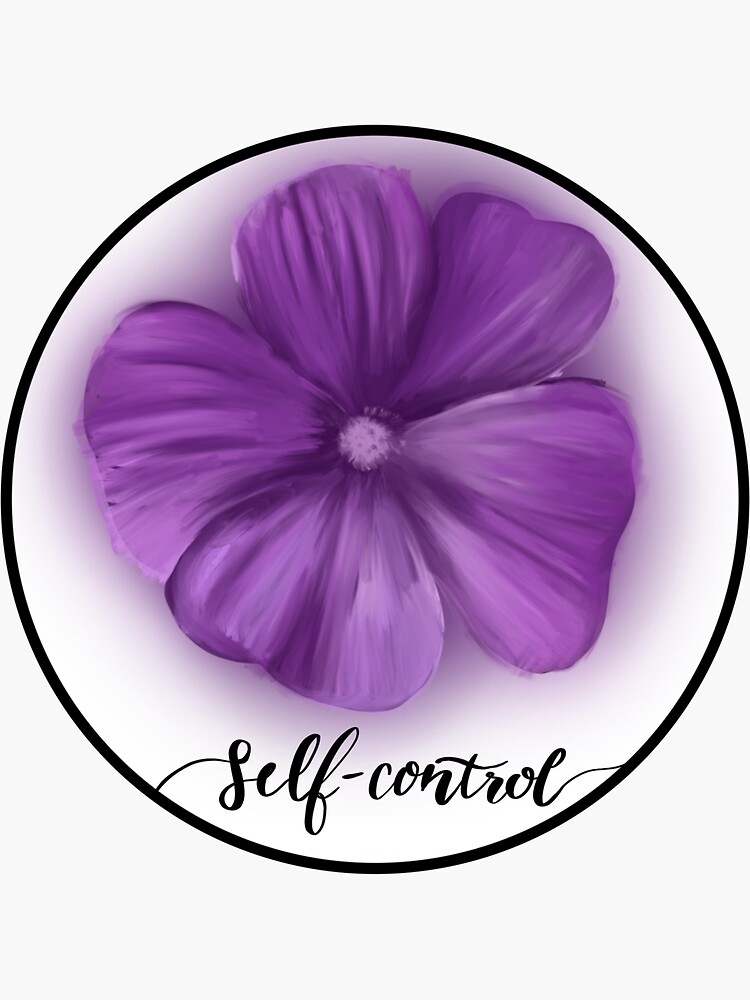 "Self-Control Flower" Sticker by RandomHuman890 | Redbubble