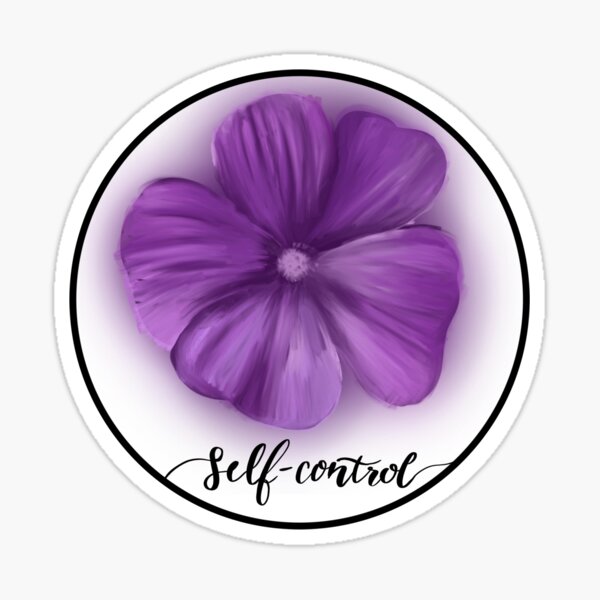 "Self-Control Flower" Sticker by RandomHuman890 | Redbubble