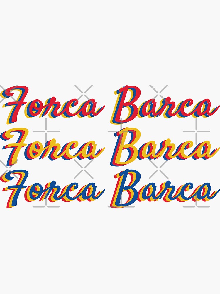 "Forca Barca" Sticker for Sale by klaussmein | Redbubble
