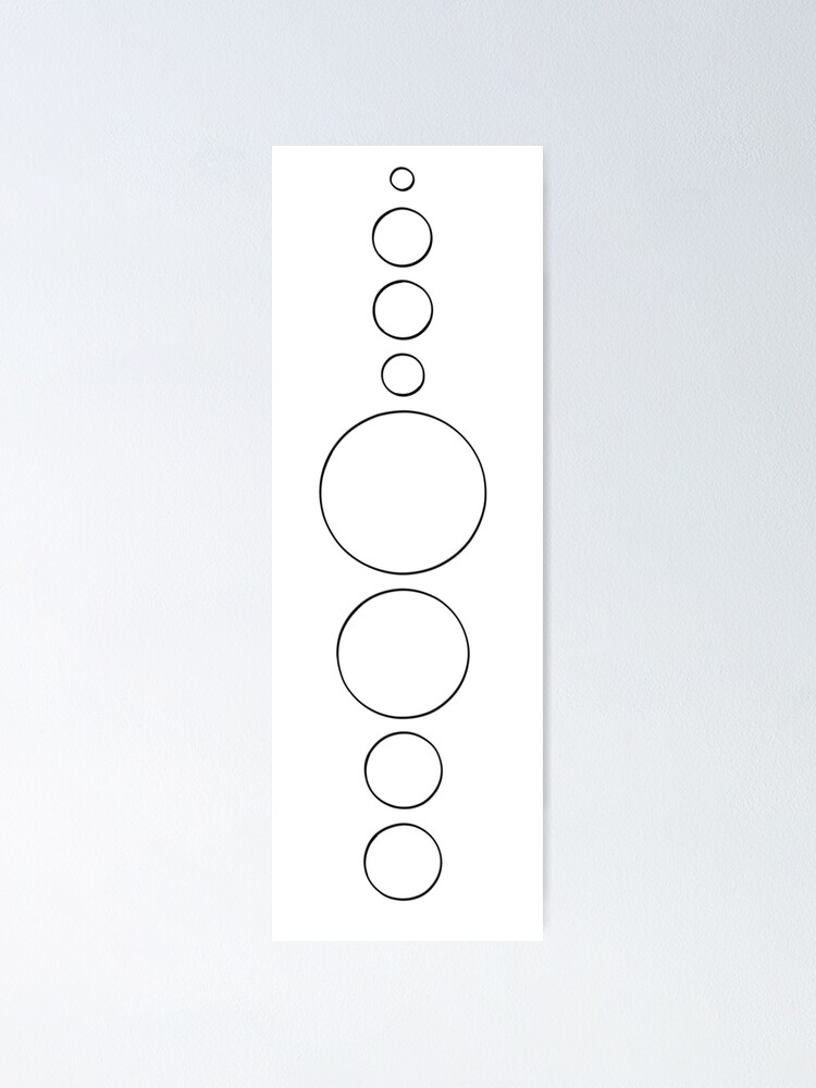 "Minimalist Solar System Line Art - Transparent" Poster for Sale by ...