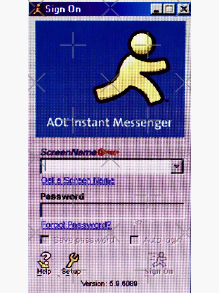 "Sign on- AOL Instant Messenger (PEN15)" Sticker for Sale by ...