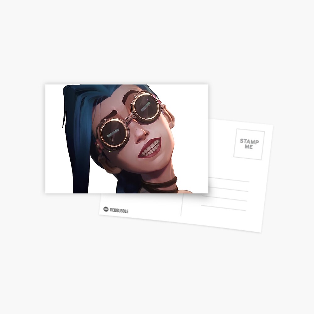 "Funny Cute Jinx Face - Jinx Fanart (Choose Your Background Color ...