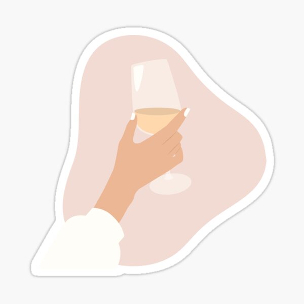 "Raise your Glass, pink pretty" Sticker for Sale by Mia-Aesthetic ...