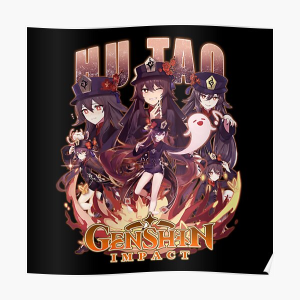 "Hu Tao" Poster for Sale by Yurlovoleg | Redbubble