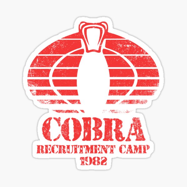 "Cobra Recruitment Camp" Sticker by PlatinumBastard | Redbubble