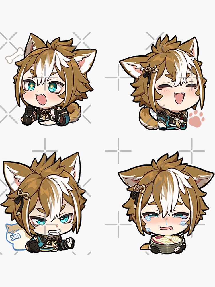 "Gorou - Genshin Impact" Sticker by Aka-Hanako | Redbubble