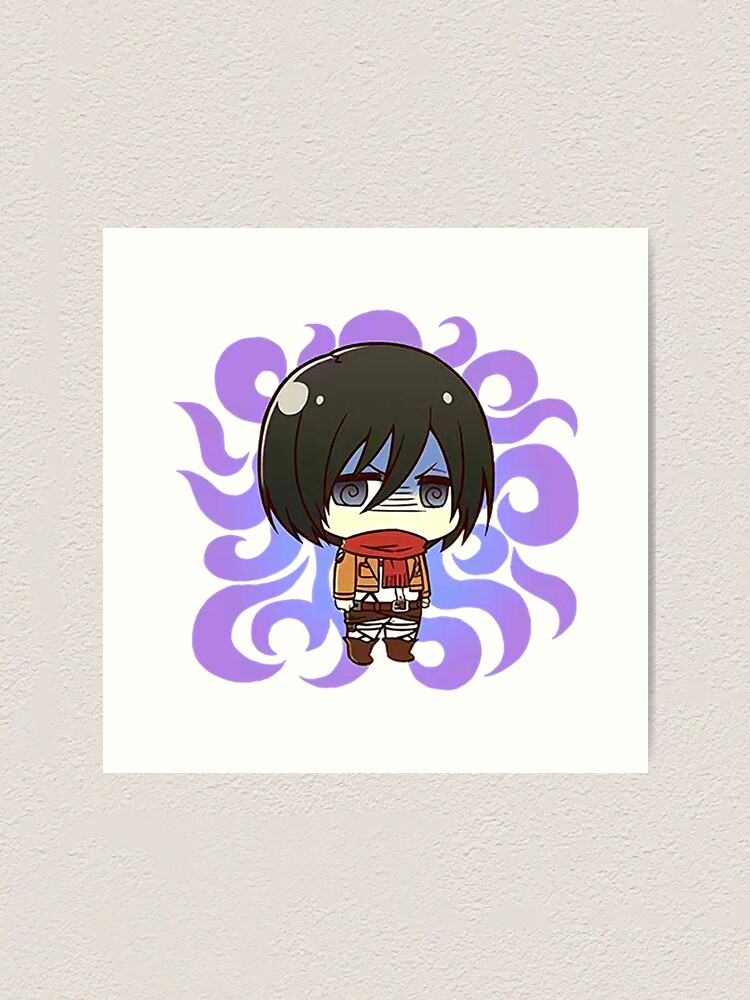"Angry Mikasa - Chibi" Art Print for Sale by Nageshshet | Redbubble