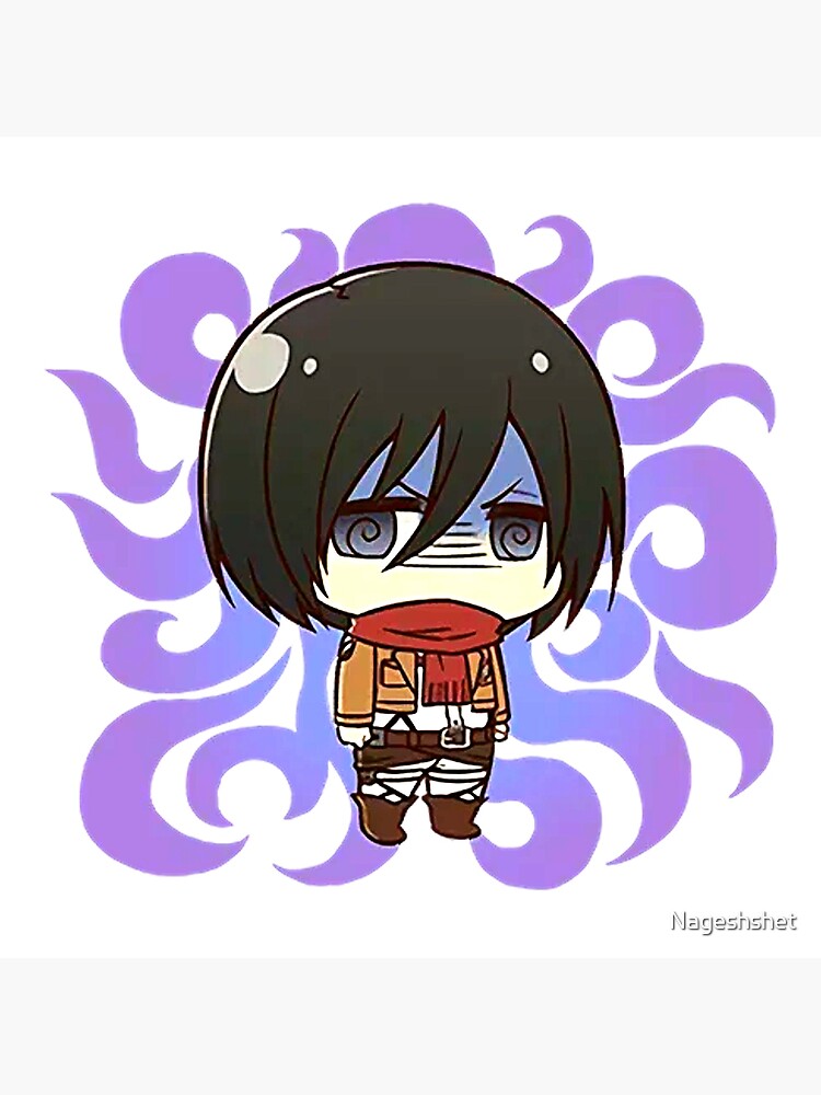 "Angry Mikasa - Chibi" Art Print for Sale by Nageshshet | Redbubble