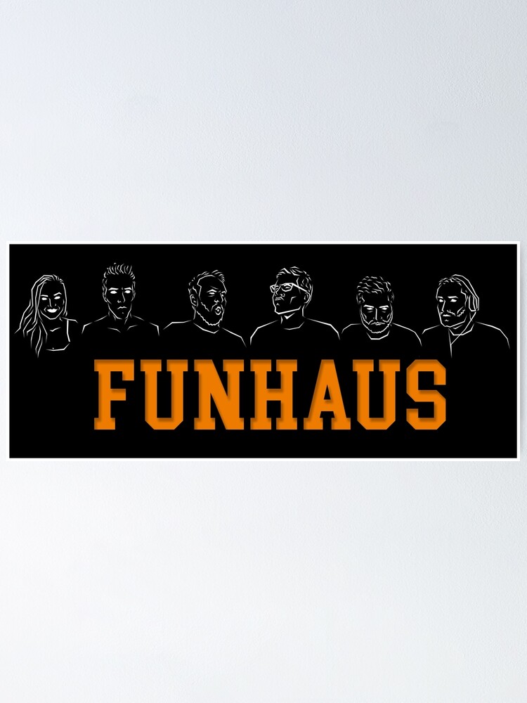 Póster «FunHaus Cast Outline (Invertido)» de RustedSoldier | Redbubble