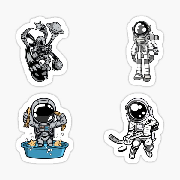 "Astronaut Adventures Sticker Pack" Sticker for Sale by hatimelhag ...