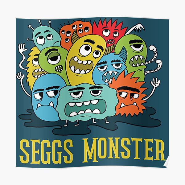 "Seggs Monster, Seggs Cute" Poster for Sale by Ouizza | Redbubble