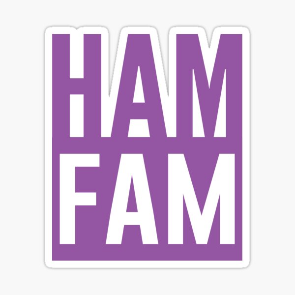 "Ham Fam (Purple Logo)" Sticker for Sale by JesseHammond | Redbubble